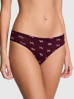 Pink Cotton Cheeky Panty - Print