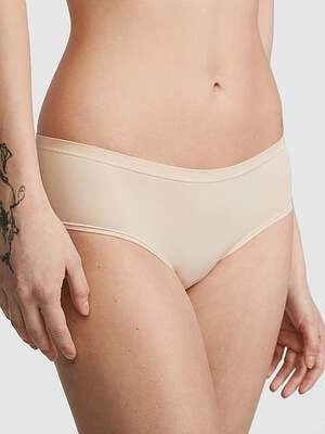 Pink Seamless Hiphugger Panty - Beige