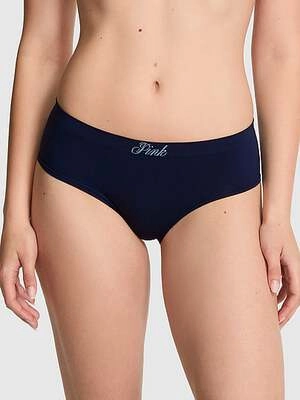 Pink Seamless Hiphugger Panty - Blue