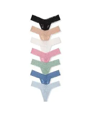 Victoria's Secret 5-pack Lacie Heritage Embroidery Thong Panties - Print
