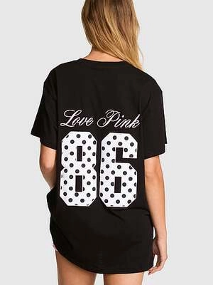 Pink Campus Cotton™ Tee - Black