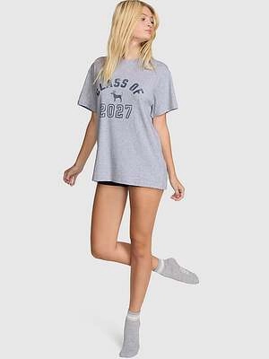 Pink Campus Cotton™ Tee - Grey