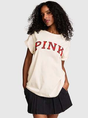 Pink Campus Cotton™ Tee - Grey