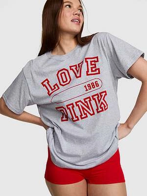 Pink Campus Cotton™ Tee - Grey