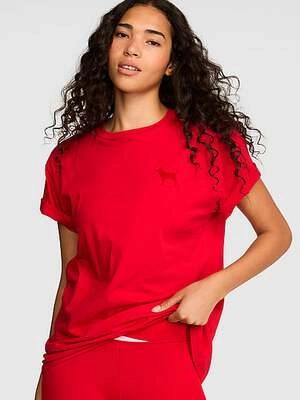 Pink Campus Cotton™ Tee - Red