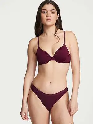 Victoria's Secret Stretch Cotton Thong Panty Red