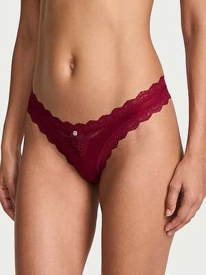 Victoria's Secret Dream Angels Lace Brazilian Panty - Red