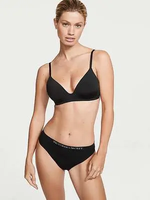 Victoria's Secret Seamless High-leg Brief Panty - Black