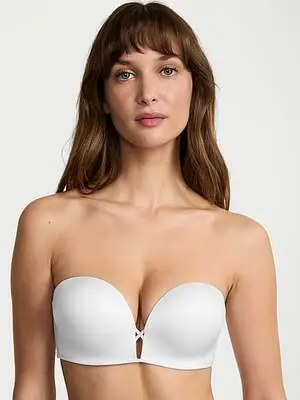 Victoria's Secret Bare Very Sexy Bombshell Add-2-cups Push-up Strapless Bra - White,ivory