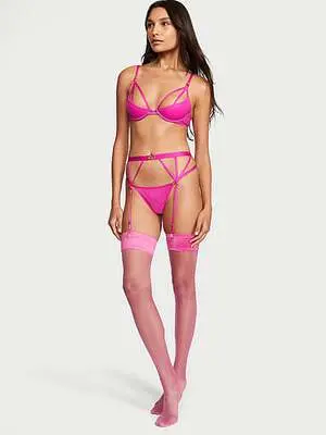 Victoria's Secret Very Sexy Fishnet Lace Garter Belt - Pink