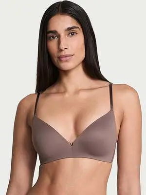 Victoria's Secret Dream Angels Lace Wireless Push-up Bra Grey