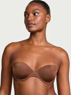 Victoria's Secret Invisible Victoria’s Secret Lightly Lined Strapless Bra - Brown