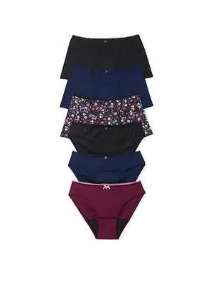 Victoria's Secret Body By Victoria 6-pack Smooth Mixed Silhouette Period Panties Multicolored