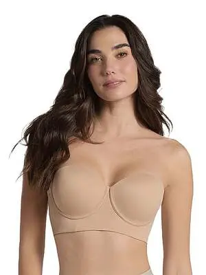 Victoria's Secret Leonisa Shapewear Smoothing Strapless Longline Bra - Beige