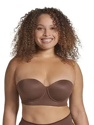 Victoria's Secret Leonisa Shapewear Smoothing Strapless Longline Bra Brown