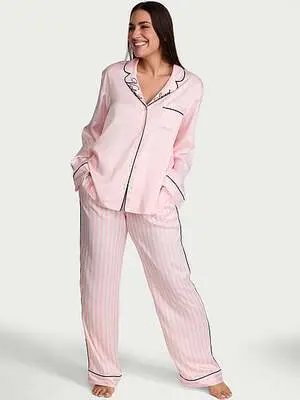 Victoria's Secret Signature Satin Long Pajama Set - Print