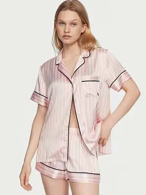 Victoria's Secret Signature Satin Short Pajama Set Multicolored