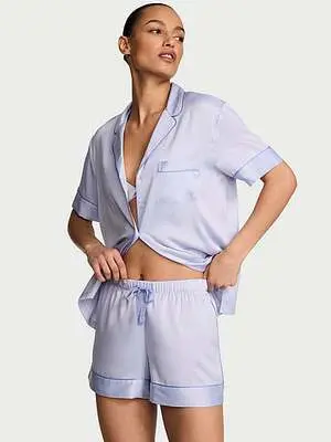 Victoria's Secret Signature Satin Short Pajama Set - Purple