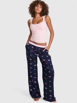 Pink Flannel Pajama Pants - Print