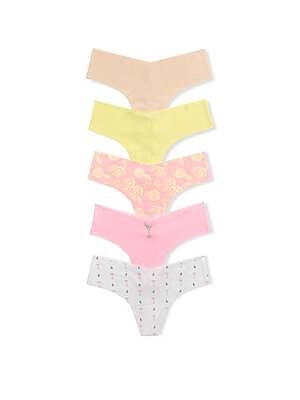 Victoria's Secret 5-pack No-show Thong Panties - Print