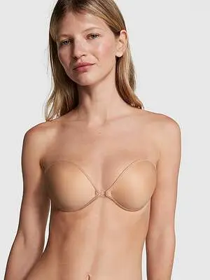 Pink Backless Strapless Bra - Beige