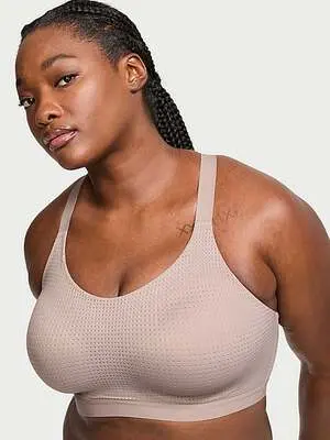 Victoria's Secret Vsx Lightweight Mesh Sports Bra - Beige