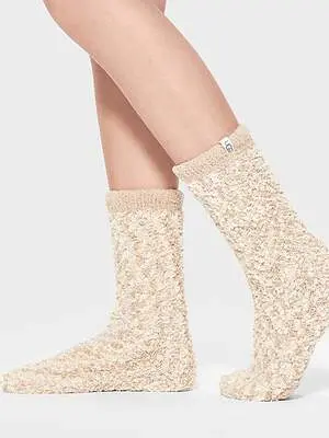 Pink Ugg® Cozy Chenille Socks White,ivory