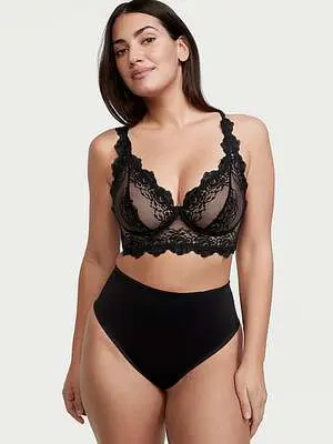 Victoria's Secret Leonisa Shapewear Moderate Compression Seamless Thong Contouring Panty - Black