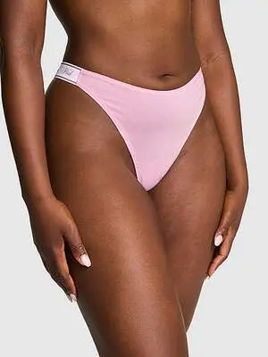 Pink Logo Thong Panty - Gold