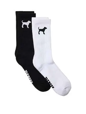 Pink 2-pack Crew Socks - Print