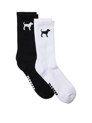 Pink 2-pack Crew Socks - Print
