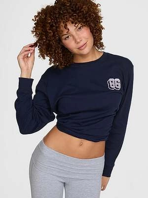 Pink Long-sleeve Tee - Blue