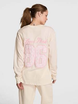 Pink Long-sleeve Tee - Grey