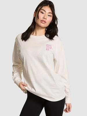 Pink Long-sleeve Tee - Grey