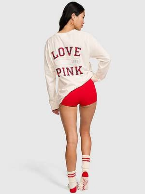 Pink Long-sleeve Tee - Grey