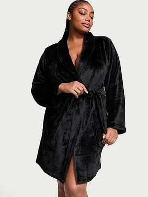 Victoria's Secret Cozy Plush Robe Black
