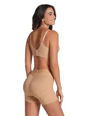 Victoria's Secret Leonisa Shapewear Firm Compression Mid-rise Butt Sculpting Shaper Shorts - Beige