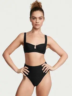 Victoria's Secret Victoria's Secret Swim Mix & Match Full Coverage Bikini Top Black
