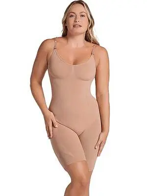 Victoria's Secret Leonisa Shapewear Full Coverage Seamless Shaping Bodysuit - Beige