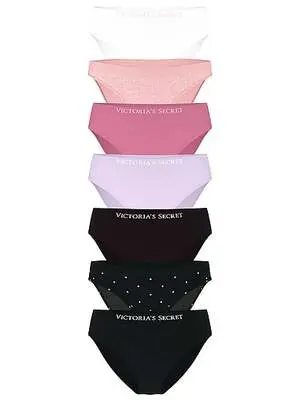 Victoria's Secret 5-pack Seamless Hearts Bikini Panties - Print