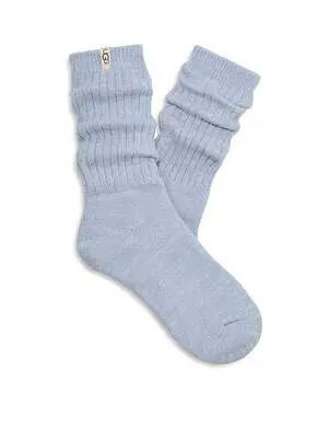 Pink Ugg® Rib Knit Crew Socks Blue