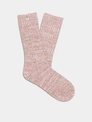 Pink Ugg® Rib Knit Crew Socks Pink