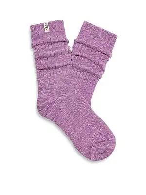 Pink Ugg® Rib Knit Crew Socks Purple