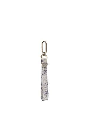 Pink Wristlet Strap Keychain - Beige