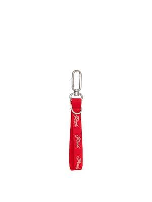 Pink Wristlet Strap Keychain - Red
