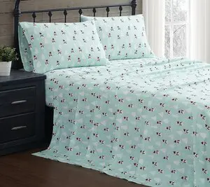 TRULY SOFT Snowman Wonderland Full Flannel Shee T Set - One-color