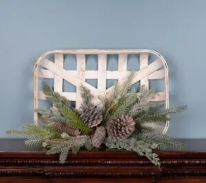 MELROSE Pinecone Wood Wall Hanging 20.5h