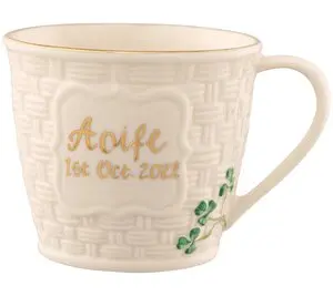 BELLEEK Pottery Shamrock Keepsake Baby Cup - One-color