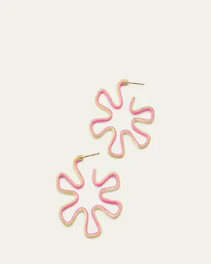 Bea Bongiasca 9k Gold Diamond And Enamel Earrings