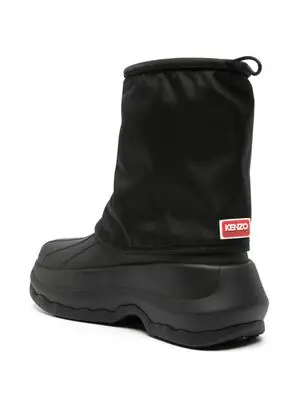 Kenzo X Hunter Logo-patch Boots - Black